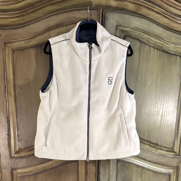 zero restriction | Jackets & Coats | Zero Restriction Cream Fleece Vest With Black Accents ...